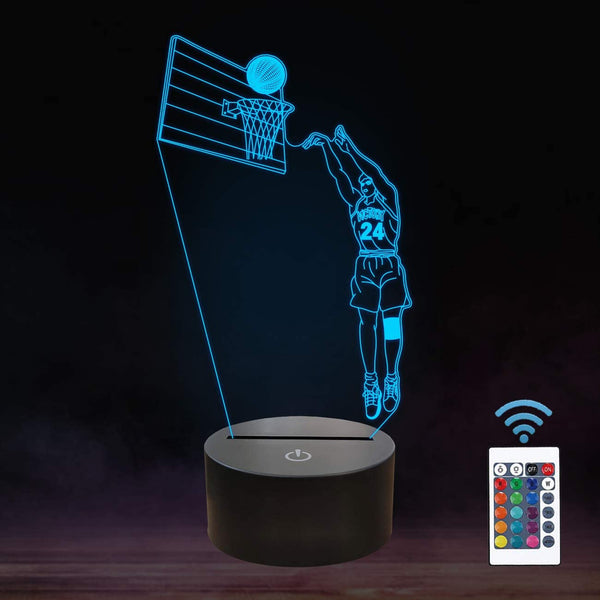 Blue Basketball #24 Kobe Inspired 3D LED Lamp – Shop Winston